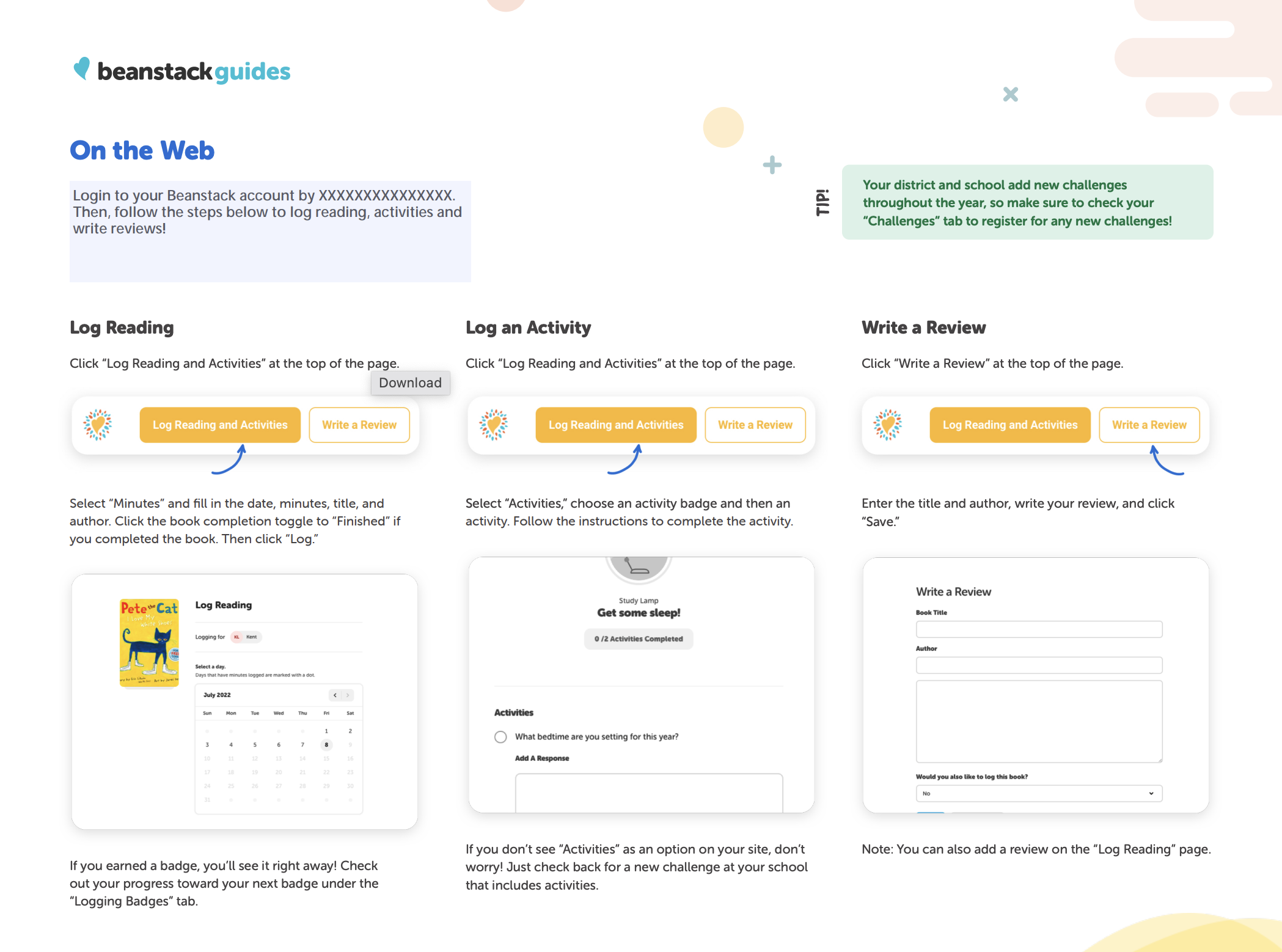 Guide: Beanstack 101 for Readers on the Web and Mobile App